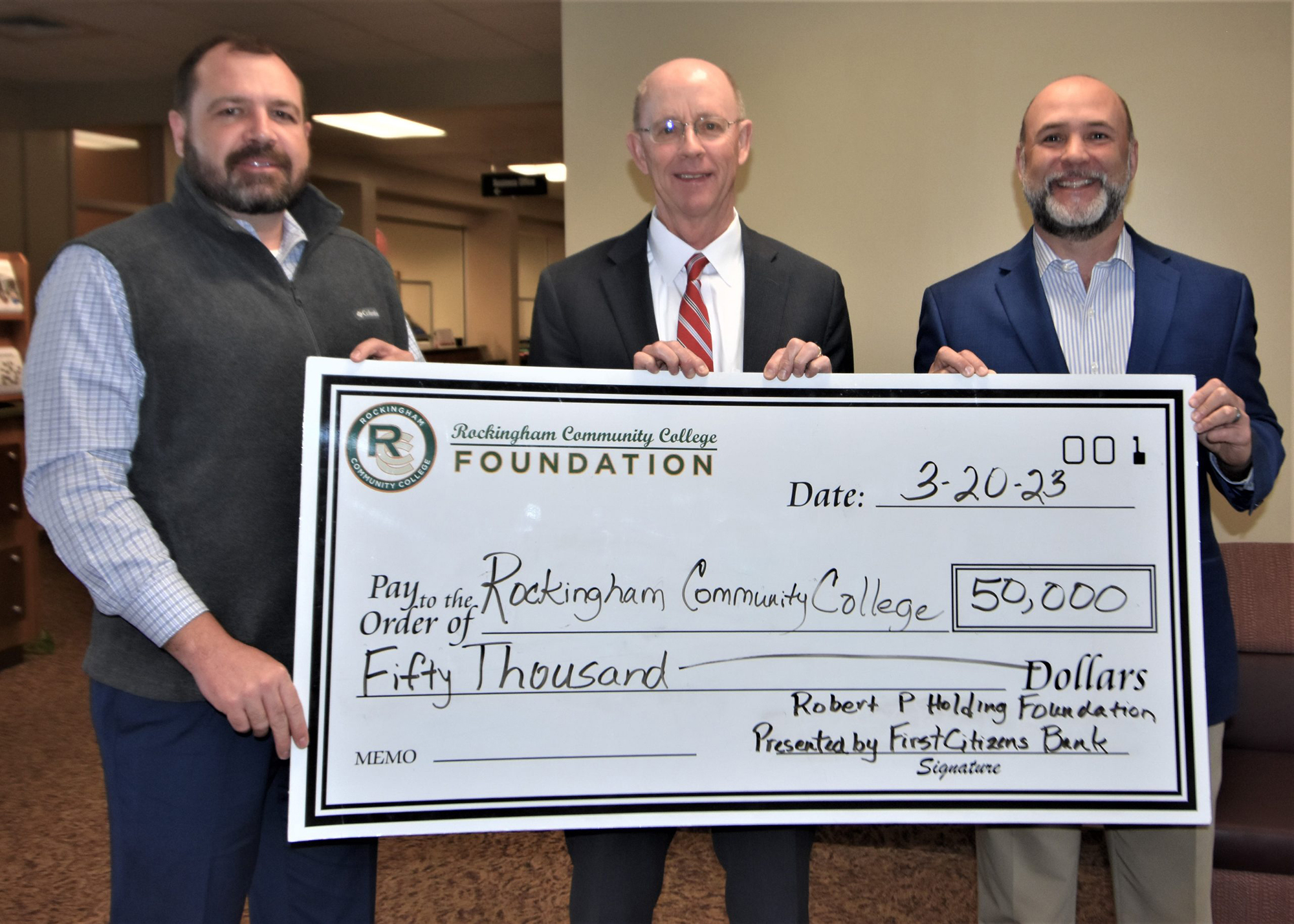 First Citizens donates to CWD - Rockingham Community College