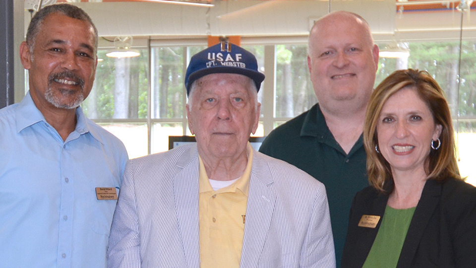 Donor Jack Webster visits campus - Rockingham Community College