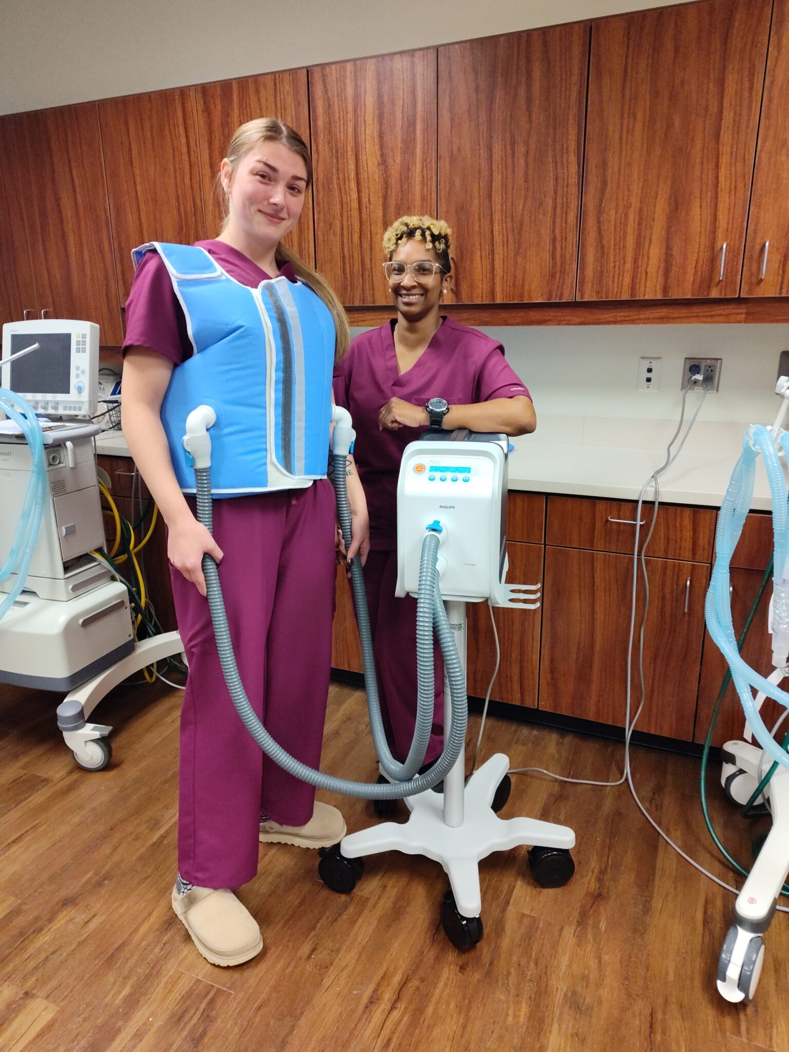 High-tech vest elevates Respiratory Therapy training - Rockingham ...